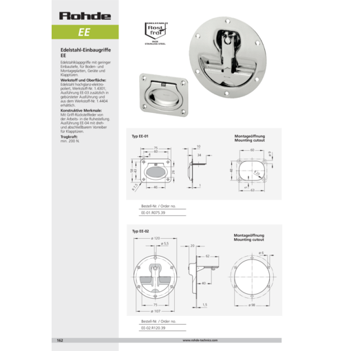 EE-01 - Rohde AG | Aluminum, stainless steel and plastic handles